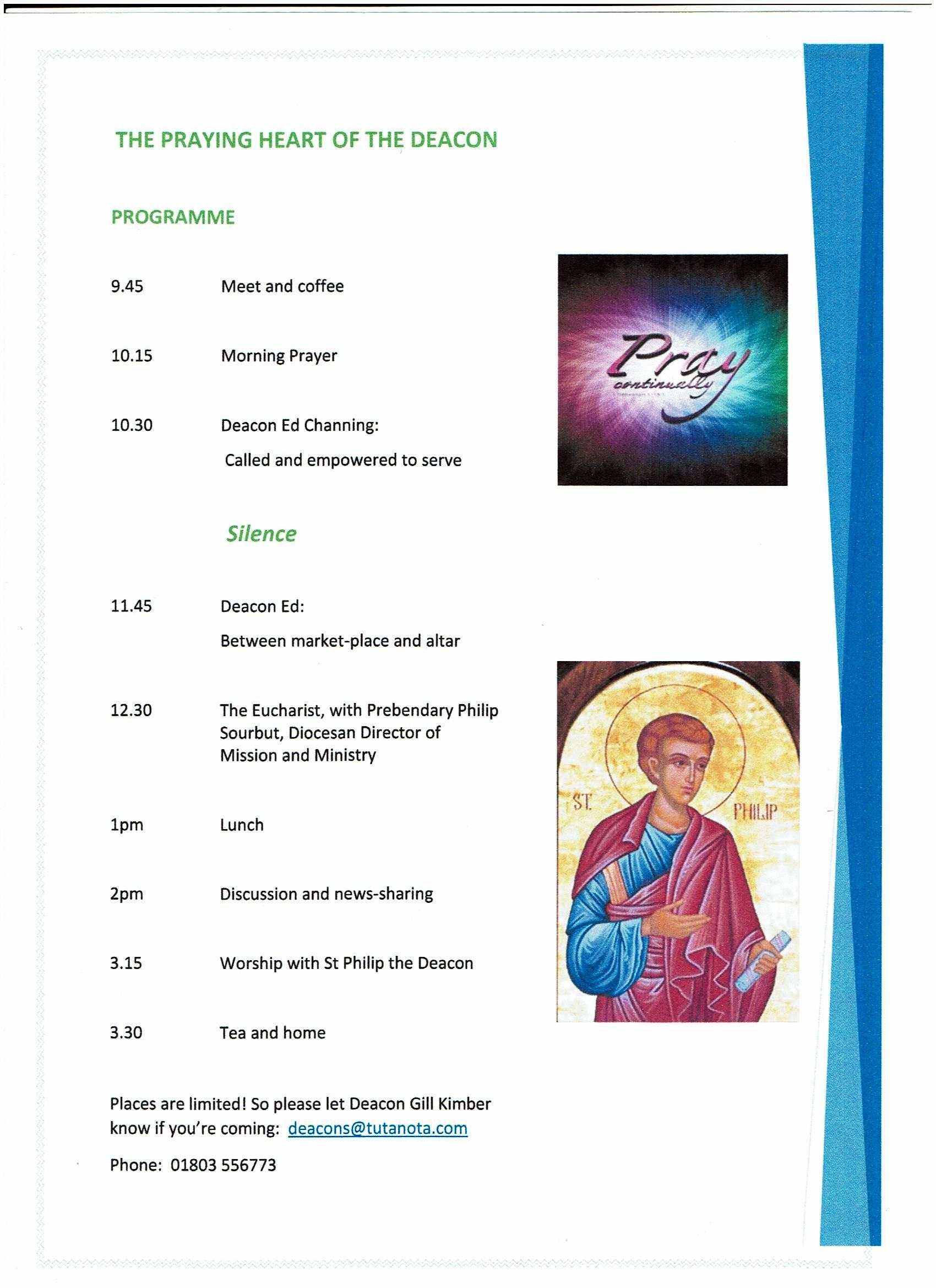 EXETER DEACONS’ DAY OF REFLECTION: the praying heart of the deacon ...